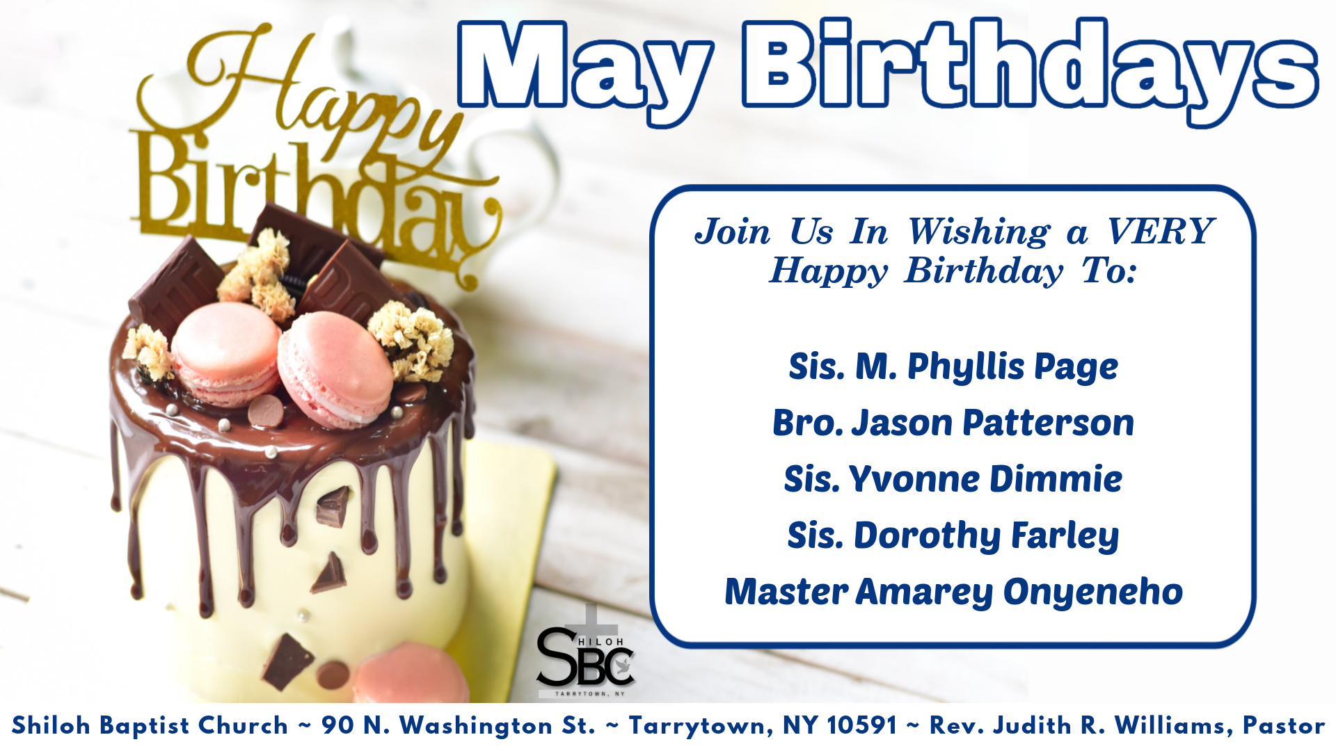 2024 May Birthdays – Welcome to Shiloh Baptist Church, Tarrytown